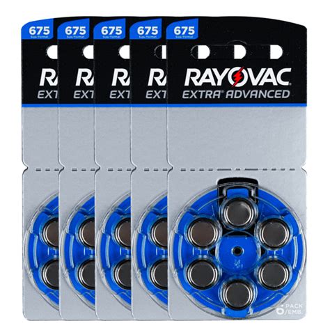 Rayovac Hearing Aid Batteries Size 675 Pack Of 5 Strips