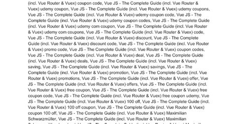 Vue Js The Complete Guide Incl Vue Router And Vuex Udemy Coupon