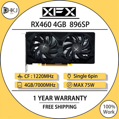 GG+USED XFX RX 460 4GB Graphics Cards AMD Radeon RX460 4GB Screen Video ...