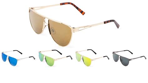 M10162 Cm Flat Top Color Mirror Aviators Wholesale Bulk Sunglasses