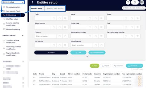 Entity And Banking Details Setup Flowis