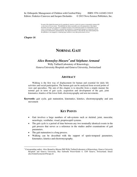 PDF Normal Gait