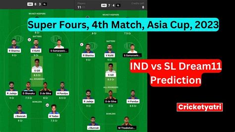 IND Vs SL Dream11 Prediction In Hindi Fantasy Cricket Pitch Report