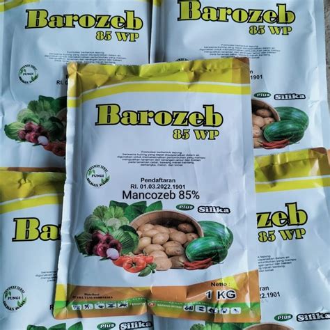 Jual Fungisida Barozeb 85 WP 1 KG Mancozeb Kuning Plus Silika Untuk