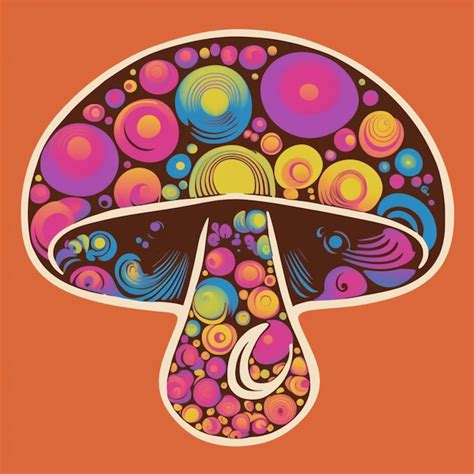 Premium Photo There Is A Mushroom With A Colorful Design On It