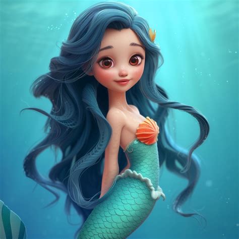 Premium Photo Ariel The Mermaid By Theartion Generative Ai