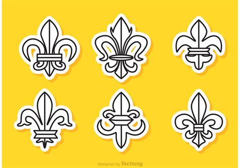 Fleur De Lis Sticker Vectors Download Free Vector Art Stock Graphics