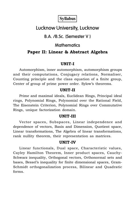 A Text Book Of Linear And Abstract Algebra Book Code 311 Prakashan