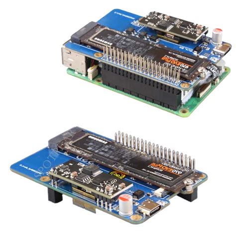 MPS2280 POE Raspberry Pi 5 PCIe To M 2 NVMe SSD Adapter Board HAT Pi5