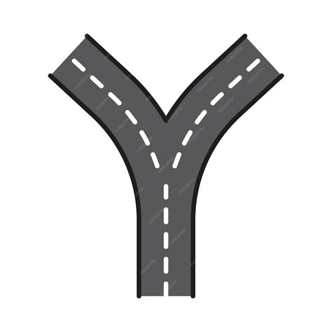 Premium Vector Highway Road Color Icon Traffic Route Crossroad