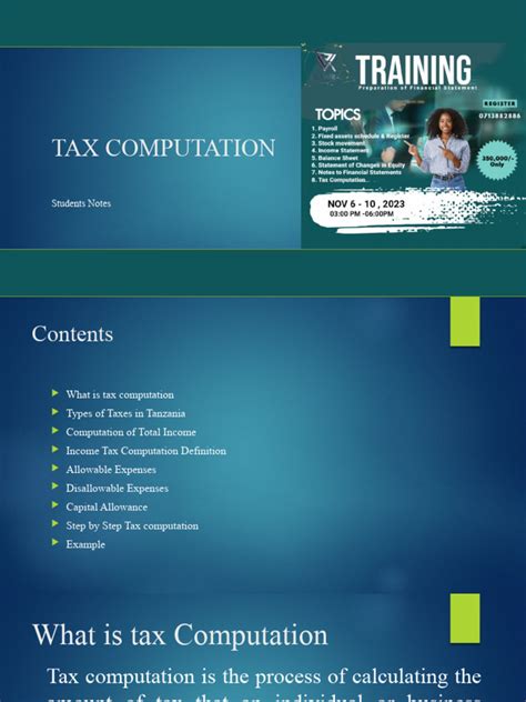 Tax Computation Part 1 Pdf Expense Taxes