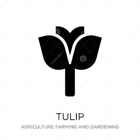 Icono Del Tulipán En Estilo De Moda Del Diseño Icono Del Tulipán