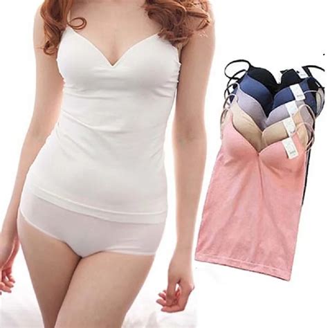 Buy Ropalia Women Adjustable Strap Built In Bra Padded