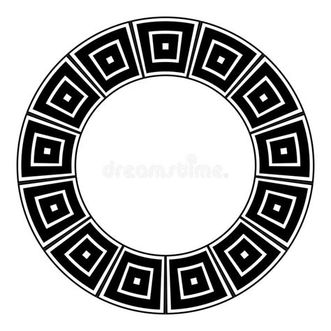 Geometric Radial Circle Pattern For Decorative Round Frame Stock Illustration Illustration Of