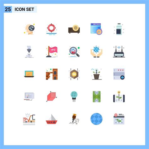 Set Of 25 Commercial Flat Colors Pack For Beach Computing Projector