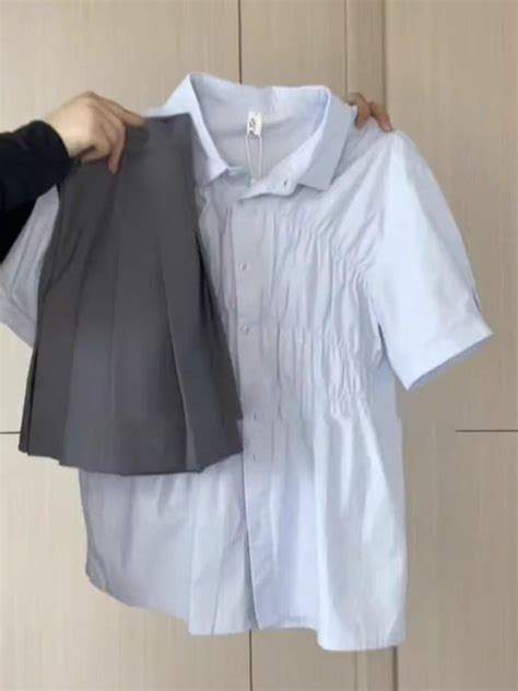 官图 薄荷绿曼波风polo领短袖衬衫女2024夏季新款小个子法式上衣 17网