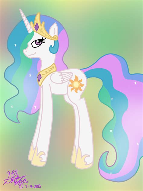 364405 Safe Artistpinkamenad Princess Celestia Female Solo