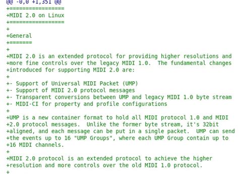 Midi 20 Driver Support Coming With Linux 65 Phoronix