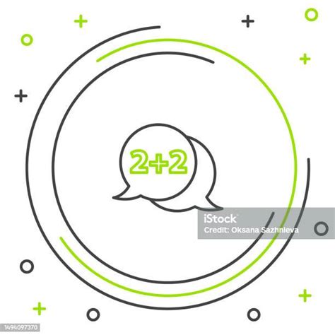 흰색 배경에 격리 된 음성 거품 아이콘에 방정식 솔루션의 라인 수학 시스템 다채로운 개요 개념 벡터 3차원 형태에 대한 스톡 벡터 아트 및 기타 이미지 Istock