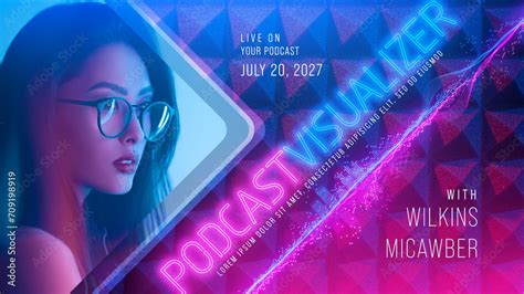 Podcast Visualizer Graphical Representation Of Your Podcast Audio Stock