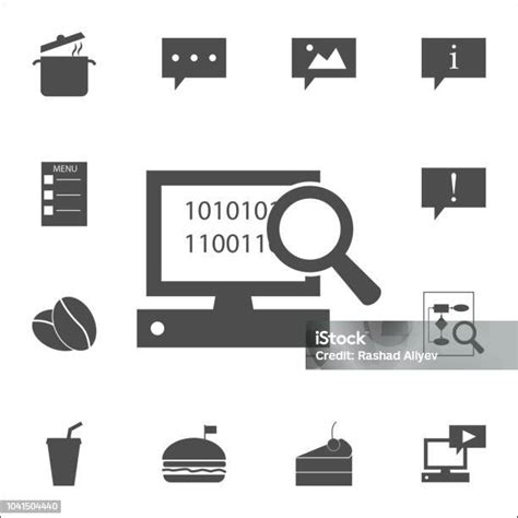 在電腦圖示上搜索web 圖示和移動的通用設置向量圖形及更多互聯網圖片 互聯網 個人電腦 商務 Istock