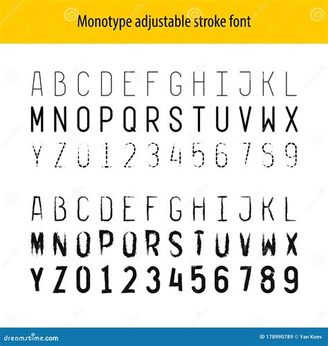 Ink Stroke Font Cartoon Vector 55533545