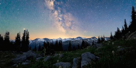 Winter Night Landscape Photography Winter Night Background Stock