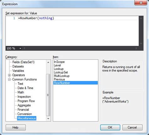 How To Show The Serial Number In Reports Automatically Using Expression In Net