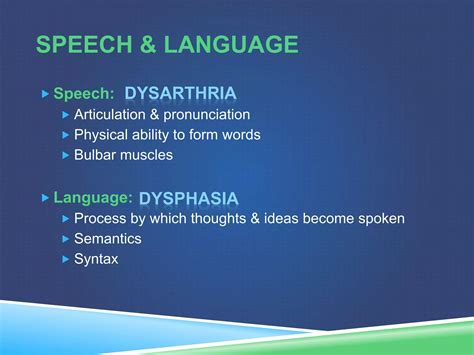 Neurology Assessing Speech Pptx