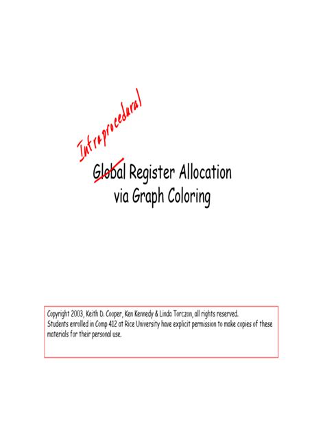 Graph Coloring Algorithm Chaitins Algorithm Pdf Vertex Graph