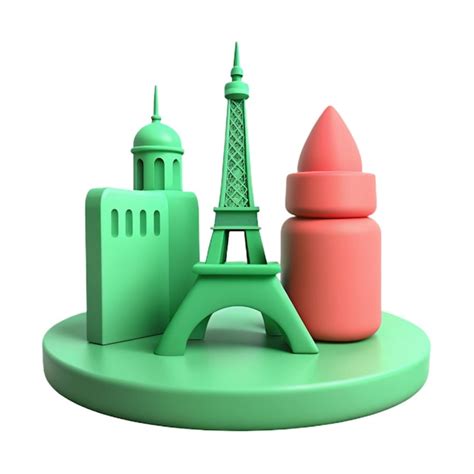 A Model Of A Tower And A Tower With A Tower In The Background Premium