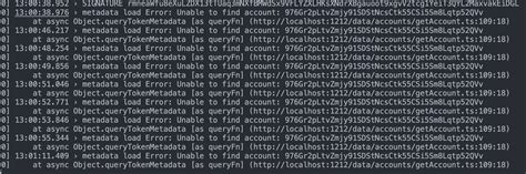 Object QueryTokenMetadata Metadata Load Error Unable To Find Account