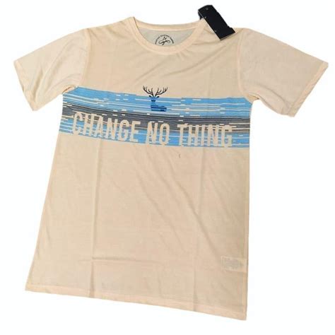 Printed Hosiery Large Men Half Sleeves Round Neck T Shirt At Rs 180 In