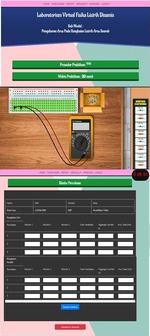 Display Page Of Practical Simulation Of Virtual Physics Laboratory Download Scientific Diagram