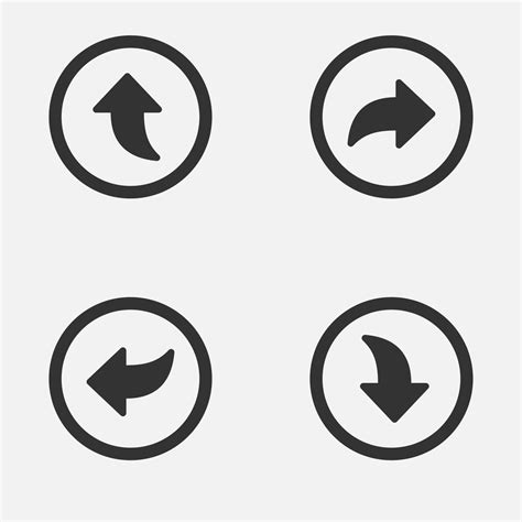 Redo Undo Reply Forward Circle Outline Arrow Icon 28189985 Vector Art