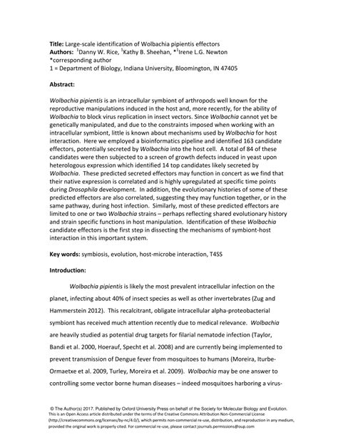 Pdf Title Large Scale Identification Of Wolbachia Pipientis Effectors