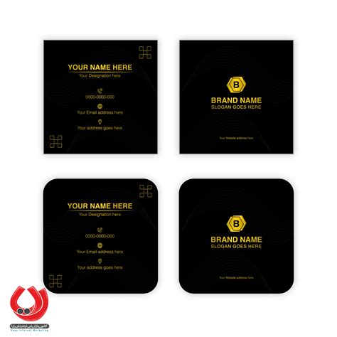 کارت ویزیت مربع ارزان فوری چاپ