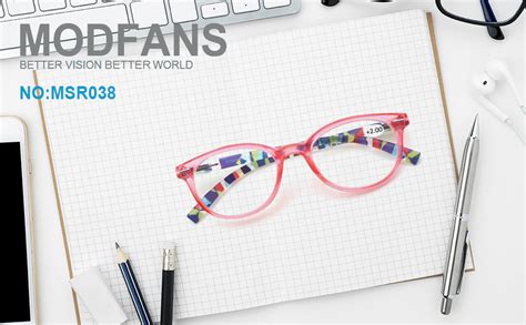 Modfans Reading Glasses Women 4 Pack Fashion Ladies Readers
