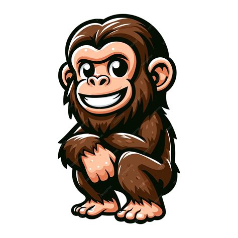 Premium Vector Australopithecus Mascot Vector Illustration On White