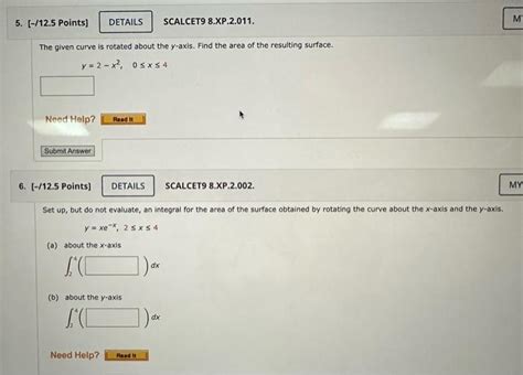 The Given Curve Is Rotated About The Y Axis Find The Chegg