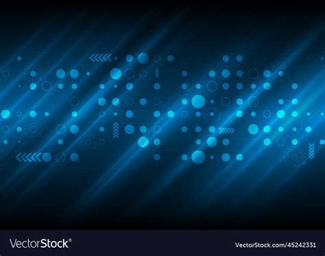 Dark Blue Abstract Tech Futuristic Background Vector Image