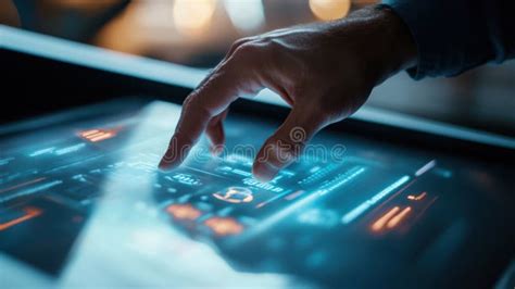 Futuristic Touchscreen Interface Interaction For Technology Design
