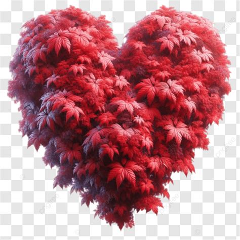 Heart Shaped Red Tree A Stunning Display Of Nature S Beauty Nature PNG Transparent Image And