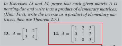 Solved In Exercises 13 And 14 Prove That Each Given Matrix Chegg Com