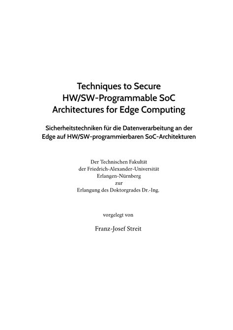 Pdf Techniques To Secure Hwsw Programmable Soc Architectures For