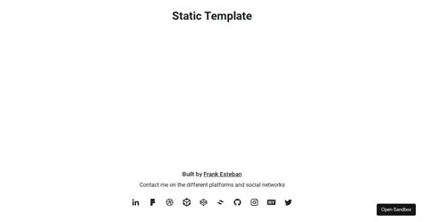 Static Template Codesandbox
