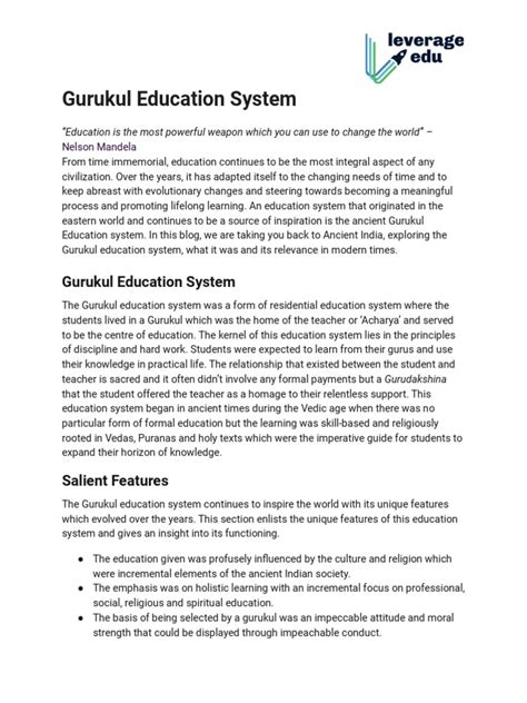Gurukul Education System Pdf Pdf Learning Vedas