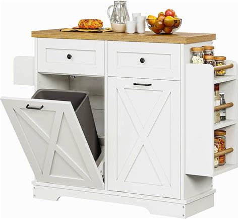 Ironck Double Tilt Out Trash Can Cabinet Kitchen 10 Gallon