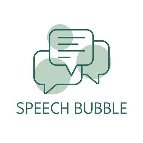 Estilo De Logotipo De Icono De Color De Burbujas De Discurso Vector
