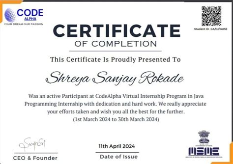 Shreya Rokade On Linkedin Javainternship Beginning Learning Coding